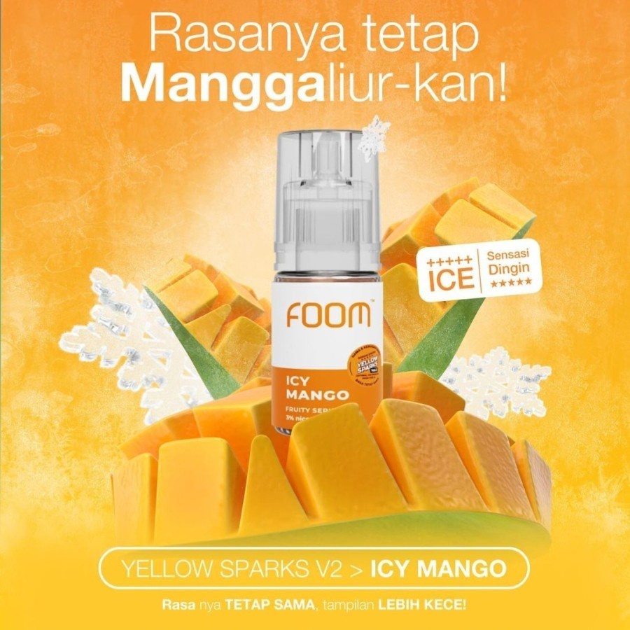 Jual LIQUID FOOM 30ML ICY MANGO MANGGO MANGGA | Shopee Indonesia