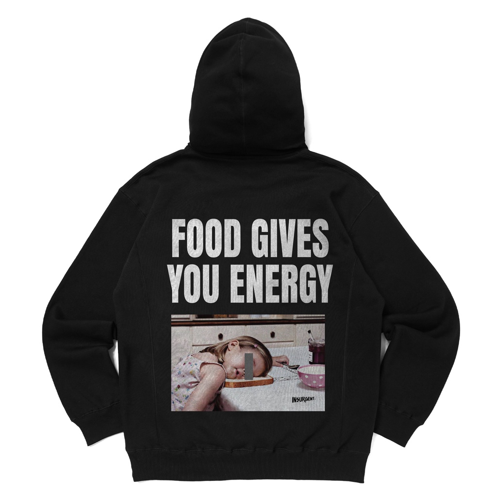 Jual Insurgent Club - Heavyweight Breakfast Hoodie Black 330gsm ...