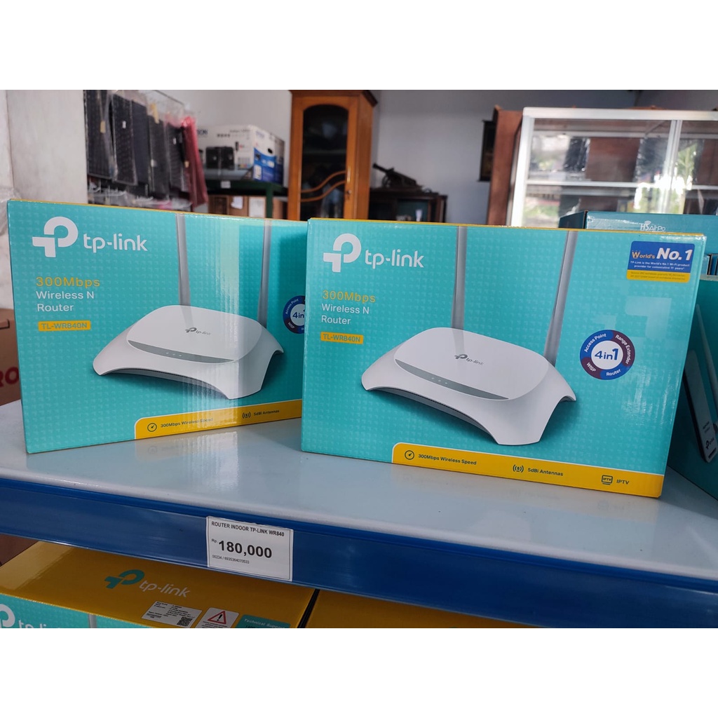 Jual TP LINK TL-WR840N WIRELESS N ROUTER 300 Mbps Modem | Shopee Indonesia