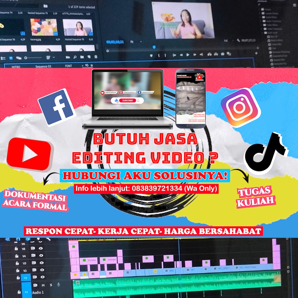 Jual Jasa Edit Video /Jasa editing video Youtube/Reels IG/Tiktok/video wedding/video dokumentasi ...