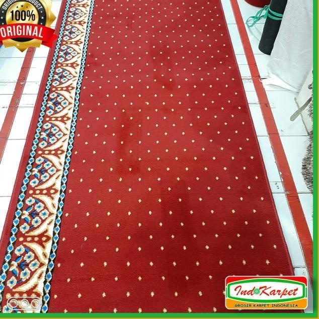 Jual Karpet Masjid Tebal 8mm Meteran Sajadah Mushola Murah Medeena - Merah Polos M | Shopee ...