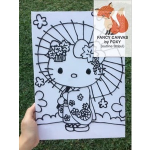 Jual Kanvas Lukis Anak Gambar - HELLO KITTY 3 | Shopee Indonesia