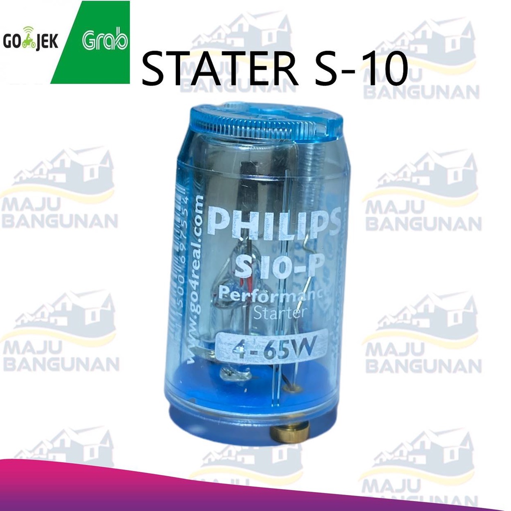 Jual Starter Lampu Philips TL/ Neon S10-P Stater Neon 4-65 w Watt S10P S 10 / Stater S10 Philips ...