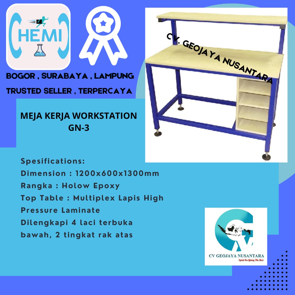 Jual MEJA KERJA WORKSHOP BENGKEL WORKSTATION GN-3 | Shopee Indonesia