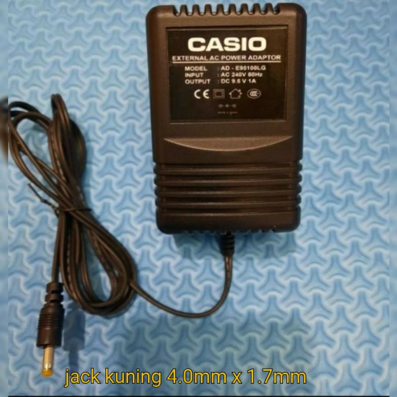 Jual ADAPTOR KEYBOARD CASIO AD-E95100L Charger 9.5V 1000mA SERI CTK LK | Shopee Indonesia