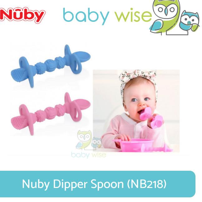 Jual Nuby Dipper Spoon (NB218) - Blue | Shopee Indonesia