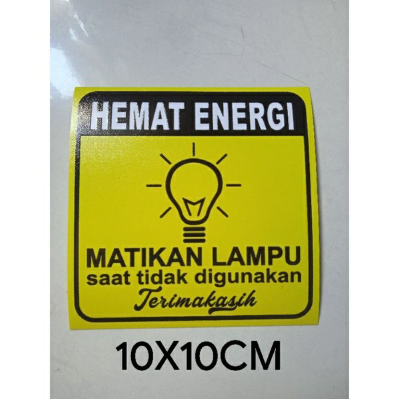 Jual STIKER HEMAT ENERGI MATIKAN LAMPU/STIKER DINDINV MATIKAN LAMPU ...