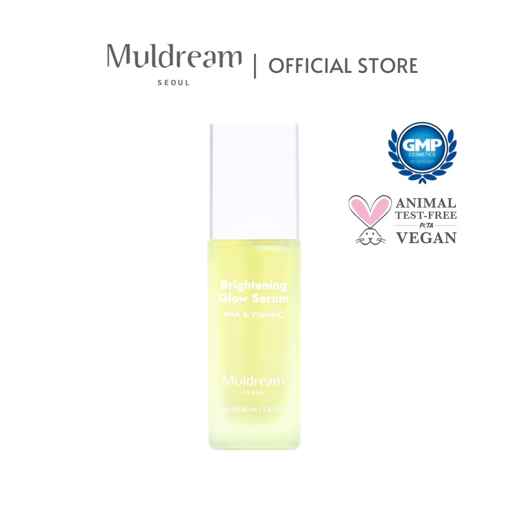 Jual Muldream Brightening Glow Serum AHA & Vitamin C 40ml | Shopee ...
