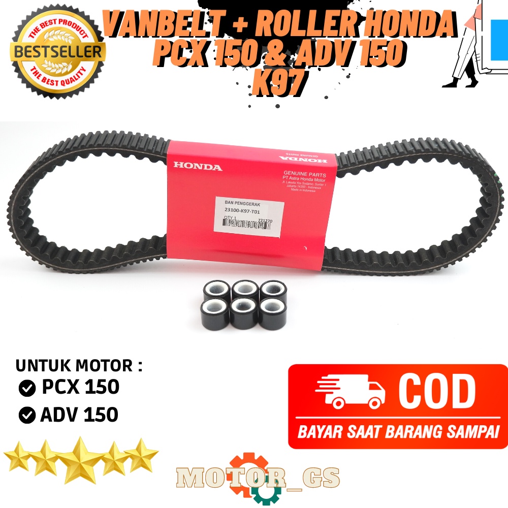 Jual Vanbelt + Roller K97 Honda PCX 150 & ADV 150 / Vanbelt Set Roller - 23100-K97-T01+22123-K97 ...
