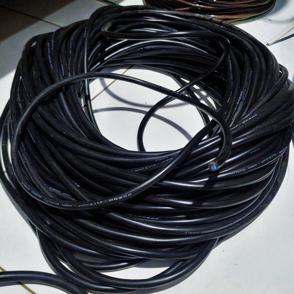 Jual Kabel Speaker Audio Serabut Odeon Ecer 2x1,5mm 2x1.5mm Eceran Per 1 Meter 1 M Hitam ...