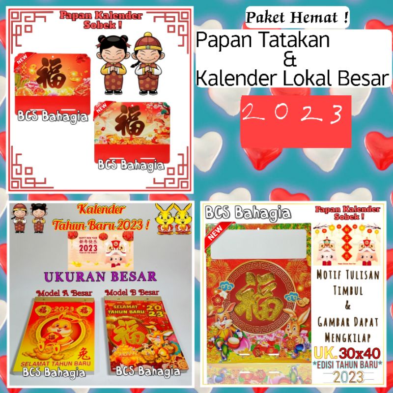 Jual Papan Tatakan Dan Kalender Sobek Lokal Ukuran Besar Tahun 2023 ...