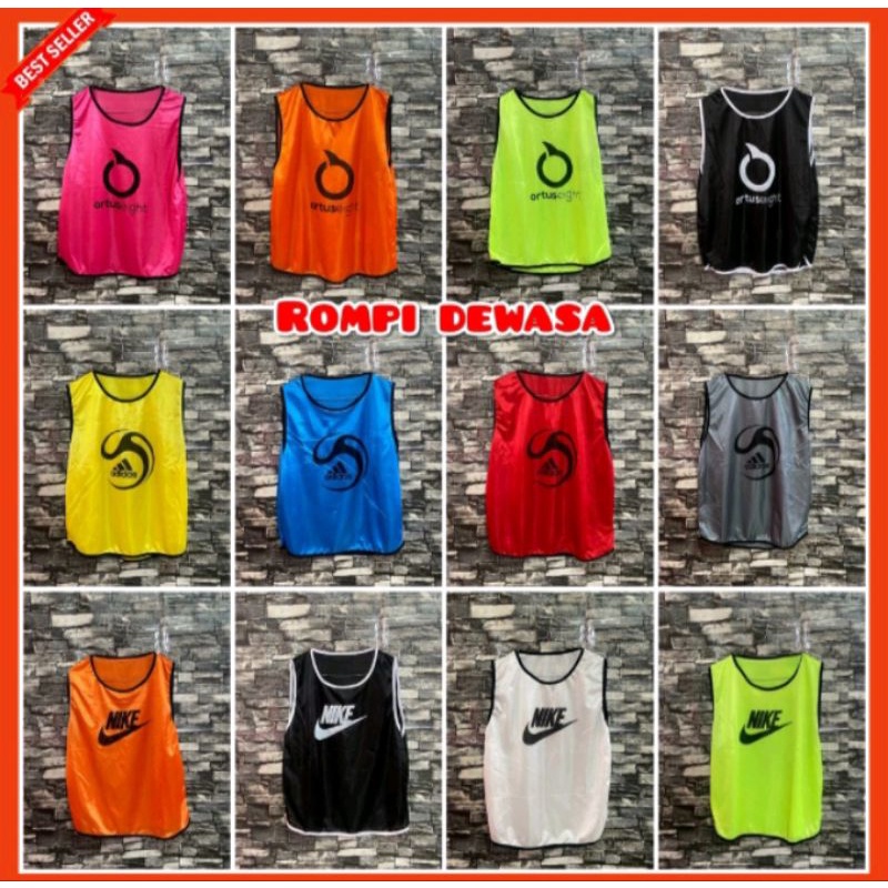 Jual ROMPI BOLA DEWASA / ROMPI FUTSAL / ROMPI LATIHAN / BAJU SINGLET ...