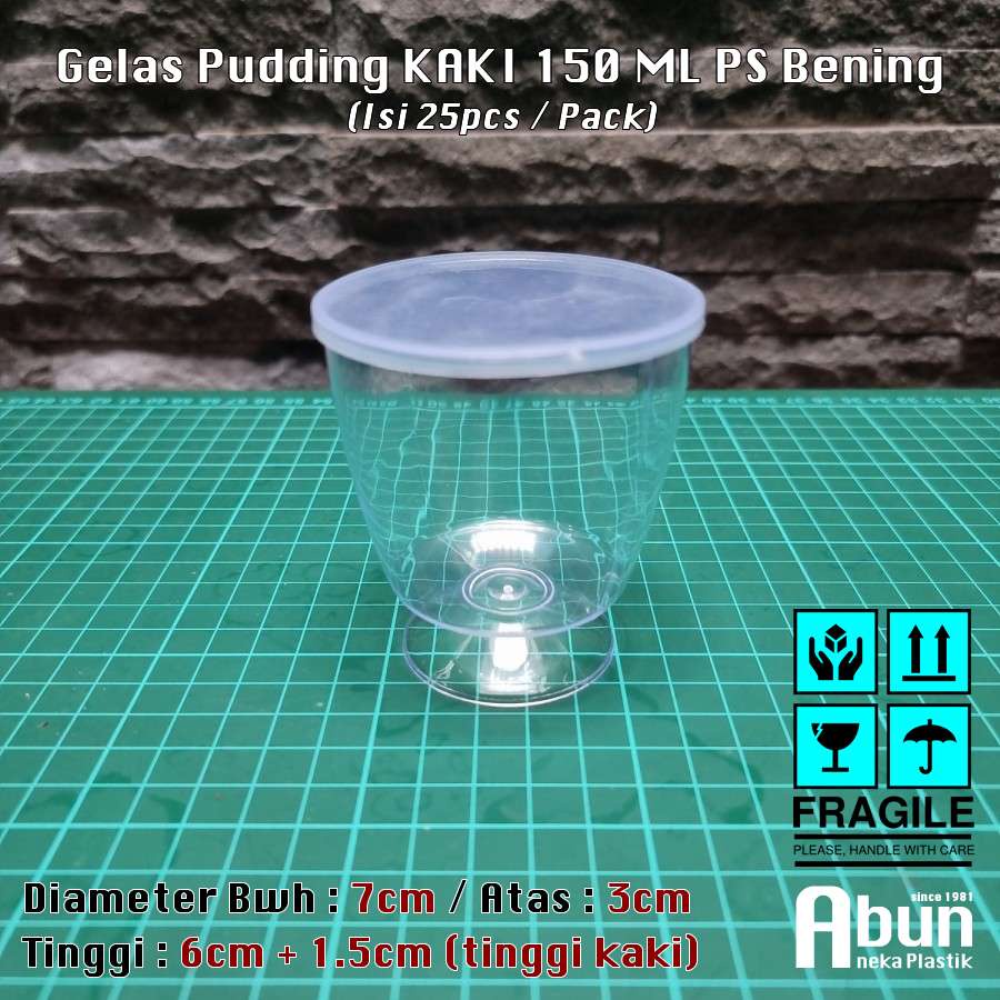 Jual Gelas Pudding Kaki Bening 150ml Isi 25pcs | Shopee Indonesia
