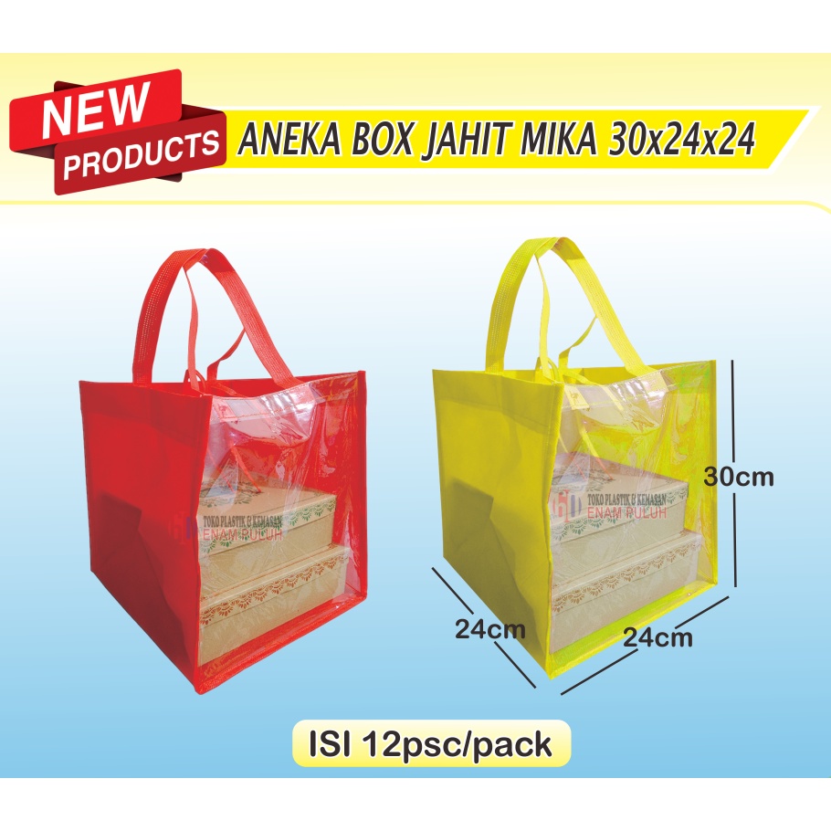 Jual tas spunbond mika box hampers kota nasi kue 24x24x30 | Shopee Indonesia