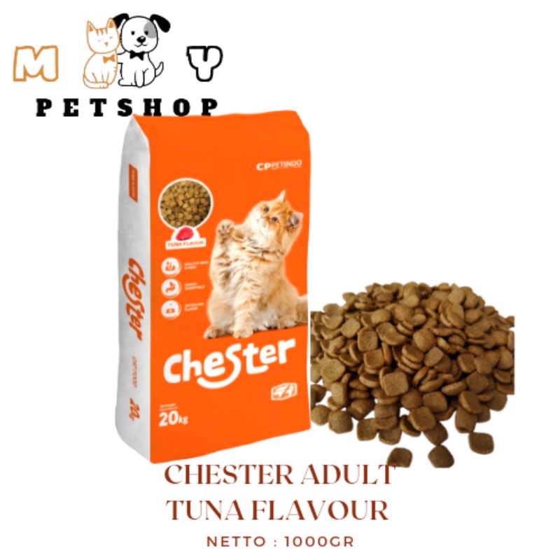 Jual MAKANAN KUCING CHESTER TUNA FLAVOUR 800GR | Shopee Indonesia