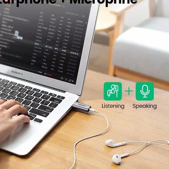 Jual Ugreen 2 in 1 Audio Adapter USB 2.0 to 3.5mm Eksternal Sound Card ...