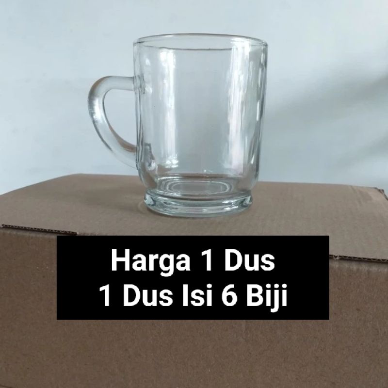 Jual gelas kopi kaca gelas kopi gagang harga 1 Dus (isi 6 Pcs) | Shopee ...
