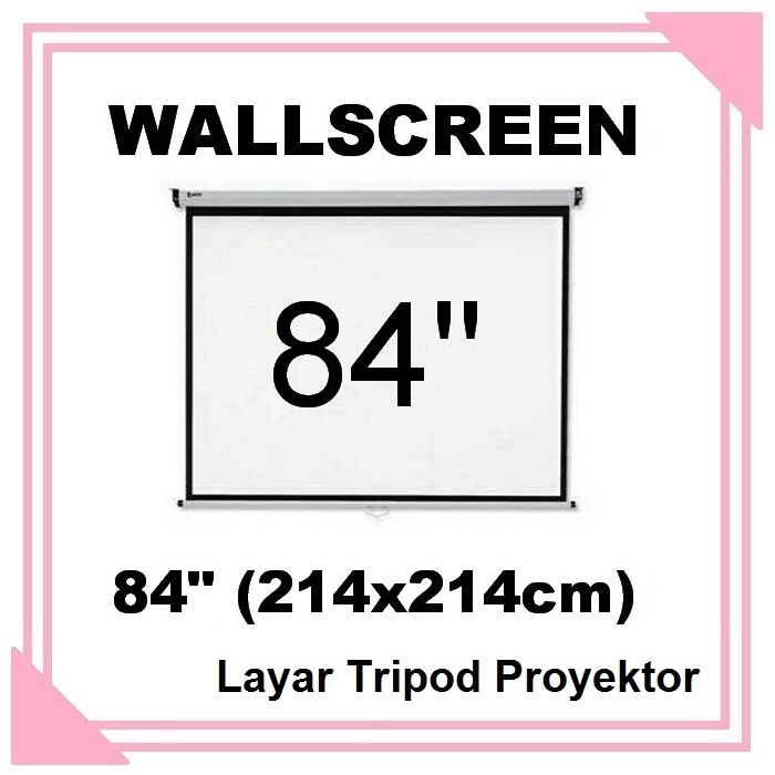 Jual Layar Proyektor Manual 84 Inch Layar Dinding Gantung Wallscreen ...