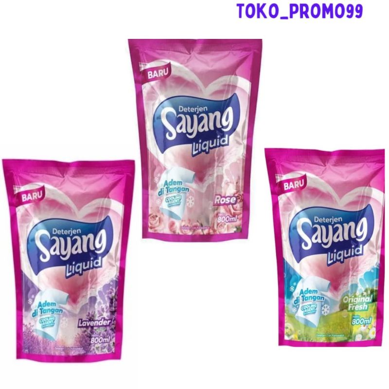 Jual Deterjen sayang liquid 750 ml/ 720 ml all varian | Shopee Indonesia
