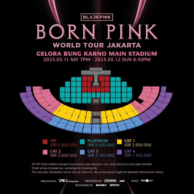 Jual TIKET BLACKPINK CAT 3 DAY 1 GBK BLACK PINK MARET 2023 BORN PINK ...