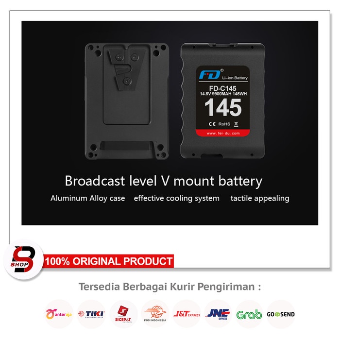 Jual Battery Kamera V Mount Feidu Fd-C50/Fd-C98/Fd-C130/Fd-C145 ...