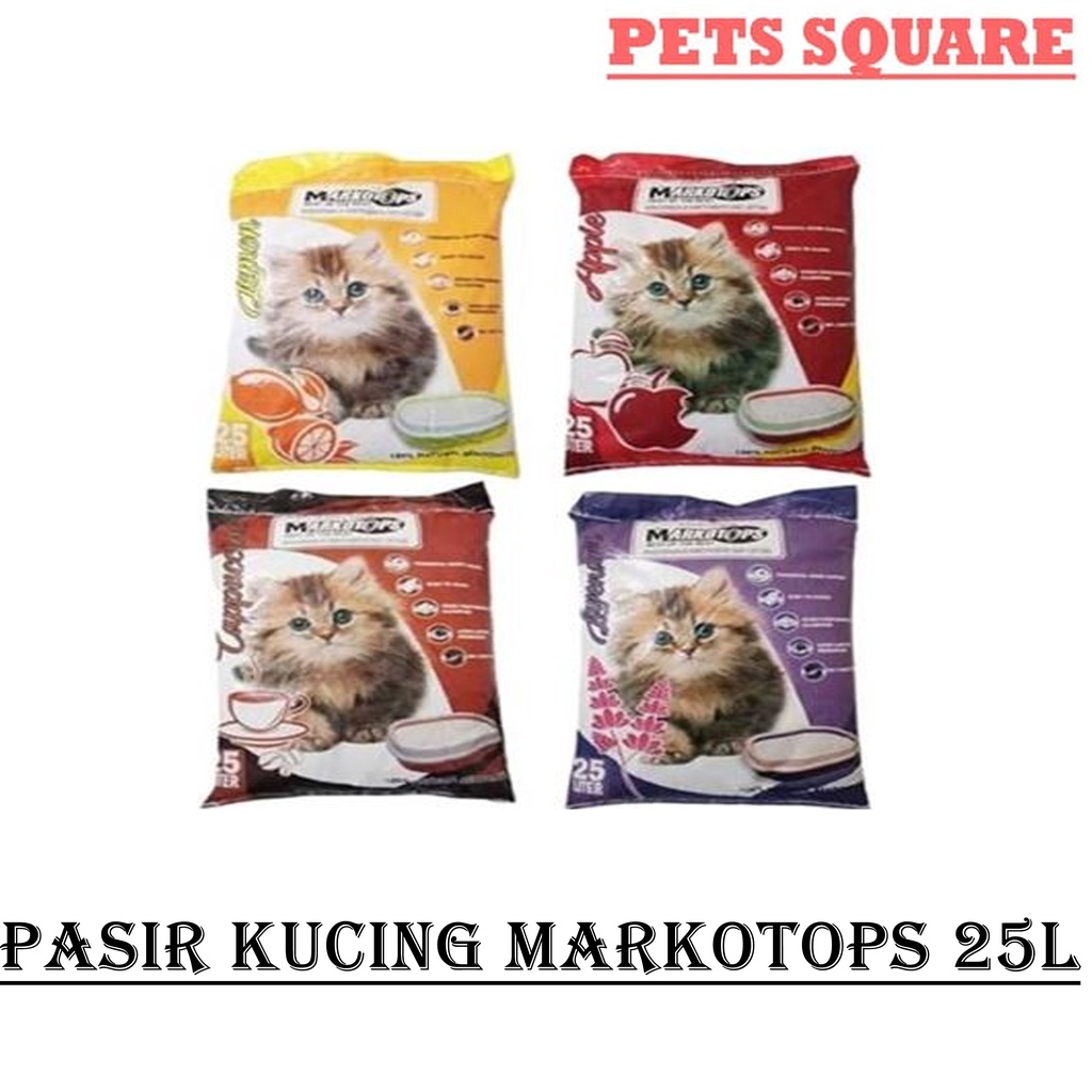 Jual Pasir Kucing MARKOTOPS 25L (GRAB/GOSEND) | Shopee Indonesia