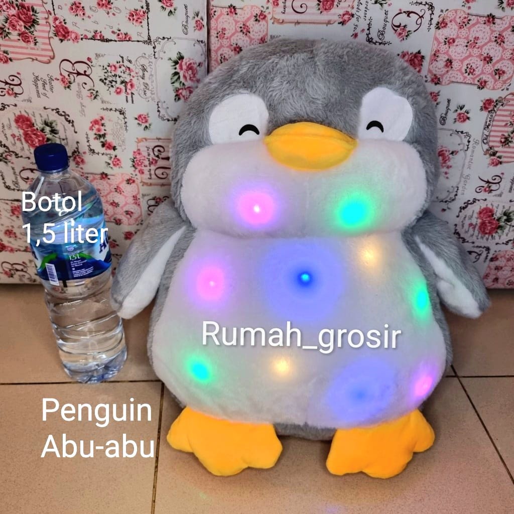 Jual Boneka Penguin Pinguin Lucu Chubby Plush Mewah Ukuran Besar LED Lampu | Shopee Indonesia