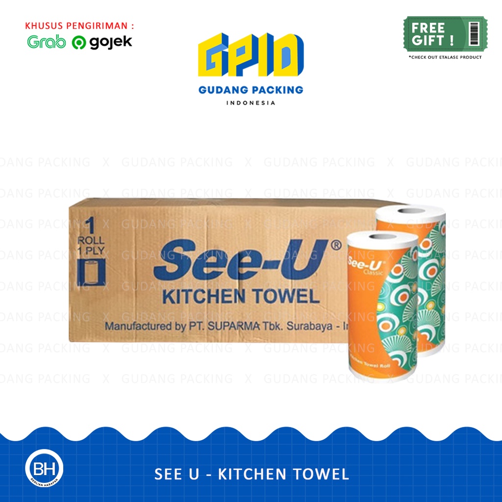 Jual (GOSEND/GRAB) See-U - Tissue Classic Kitchen / Dapur Towel Roll ...