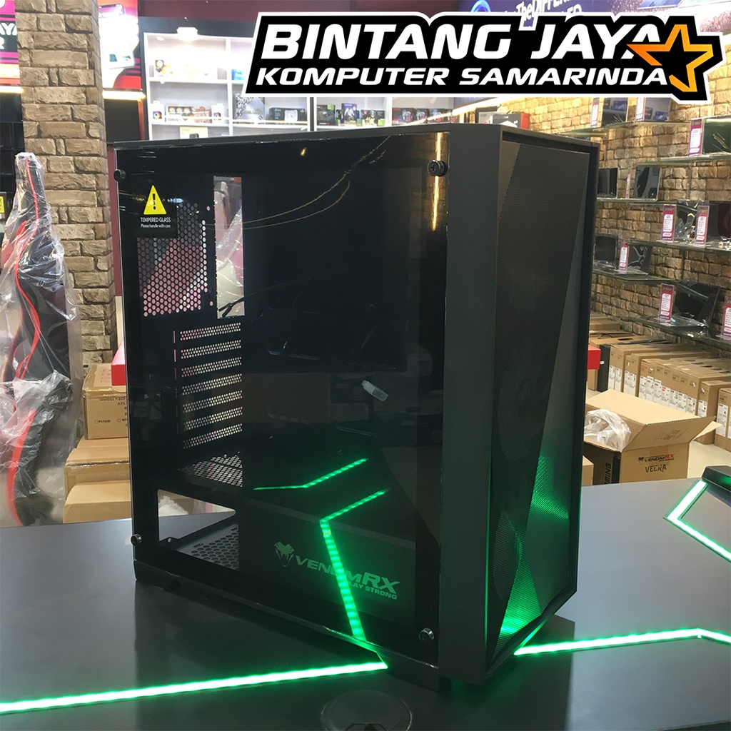 Jual Casing PC VenomRX VECNA - ATX/M-ATX/ITX Tempered Glass + 3 RGB ...
