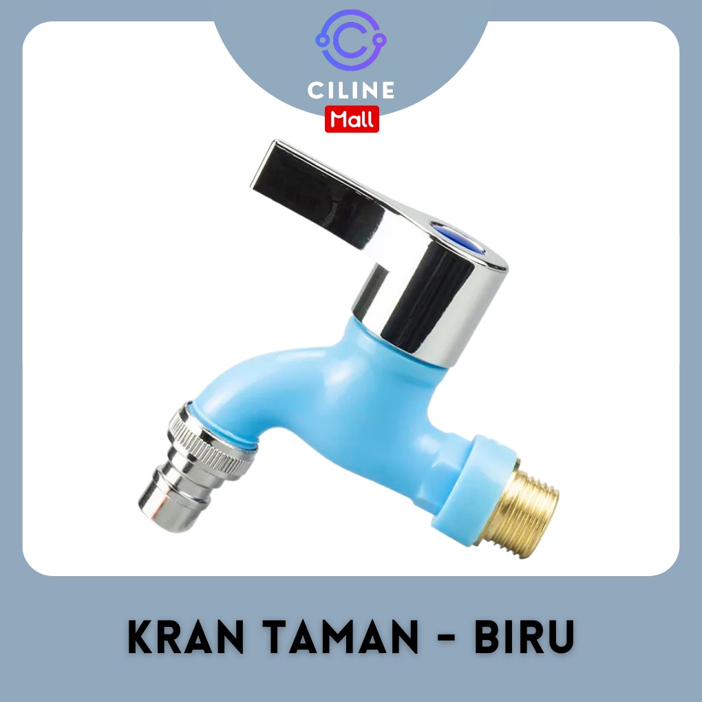 Jual Kran Air Plastik 1/2" Drat Kuningan Keran Taman 1/2 Inch Engkol ...