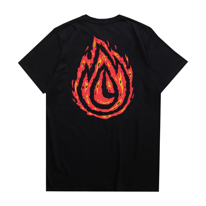 Jual Crooz Kaos Fire Black Catton Unisex | Shopee Indonesia