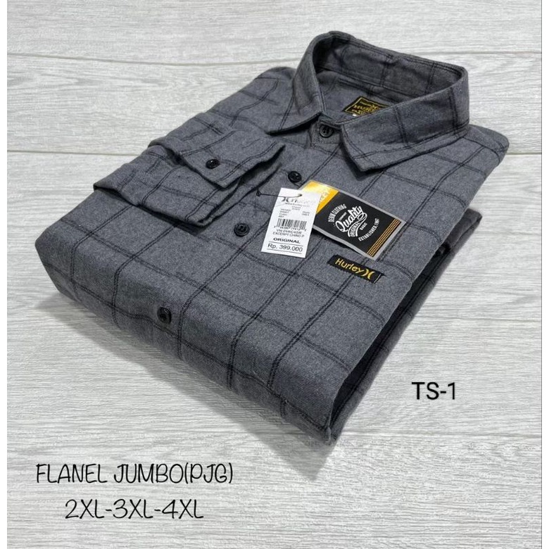 Jual Hem Kemeja Flanel Jumbo Pria Lengan Panjang Motif Garis Kotak | Shopee Indonesia