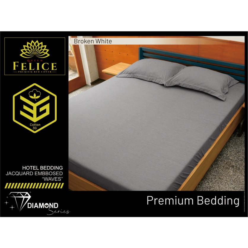 Jual Sprei Set Queen Felice Diamond Series - Misty Grey | Shopee Indonesia
