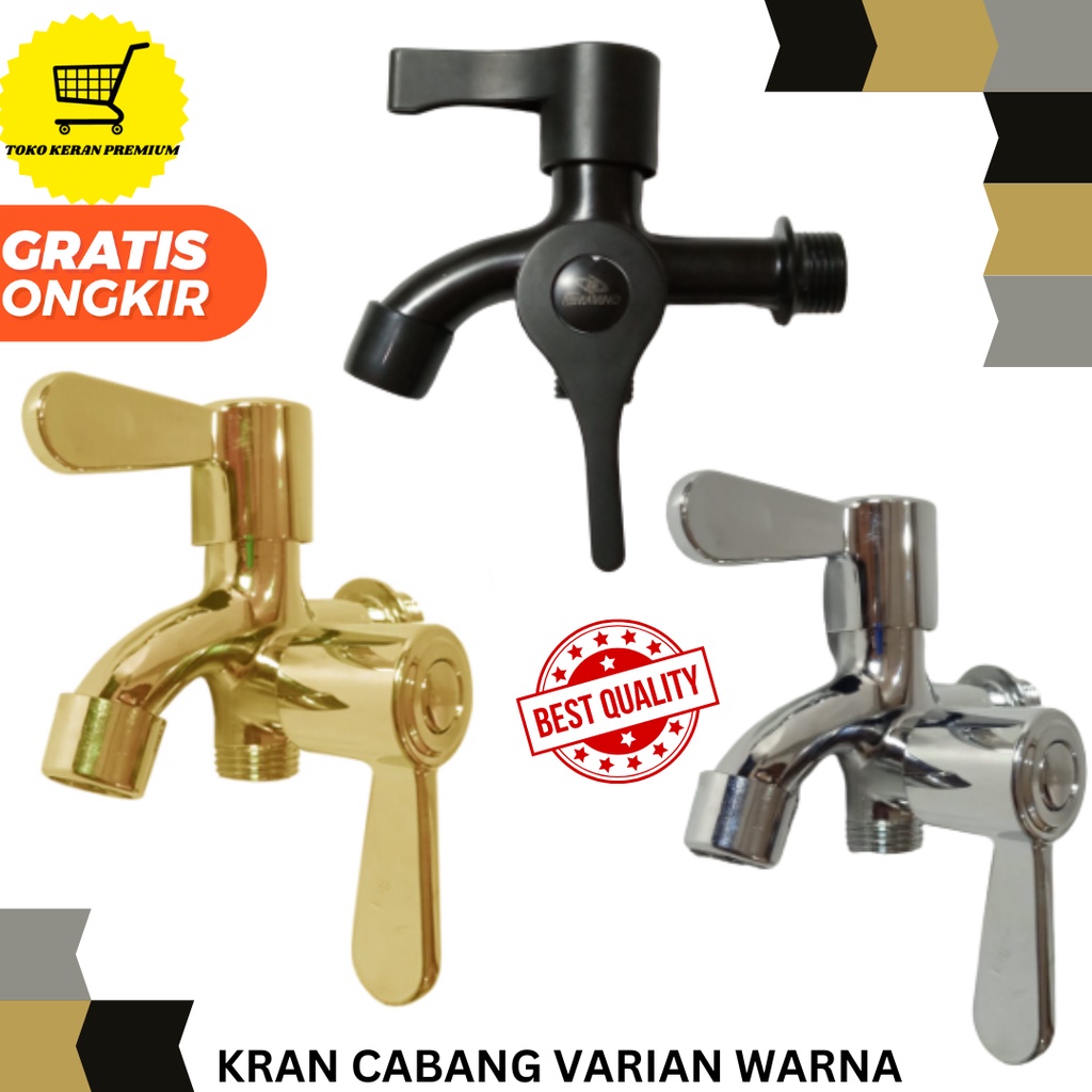 Jual Kran cabang gold silver black stainless terjangkau awet tahan lama ...