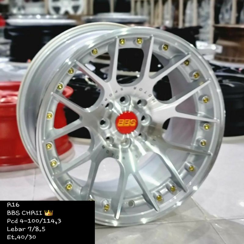 Jual velg ring 16 velg mobil bbs chr ring 16 belang lebar untuk brio yaris city agya mobilio ...