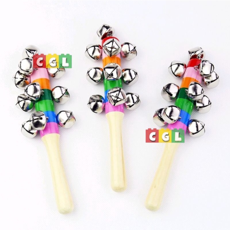 Jual CGL Kerincingan Kayu Bayi Wooden Toys Montessori Kerincing Rattle ...