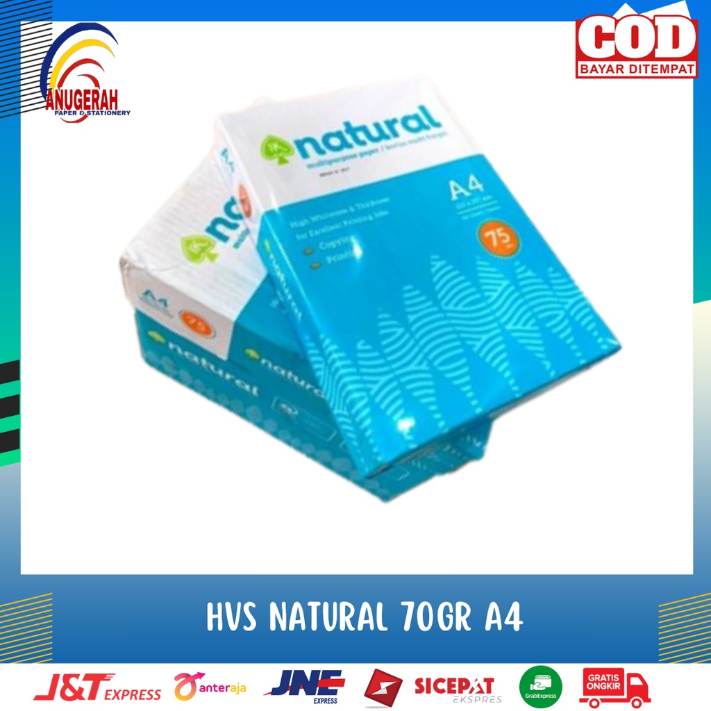 Jual KERTAS HVS Natural A4 70 GR MURAH (RIM) | Shopee Indonesia