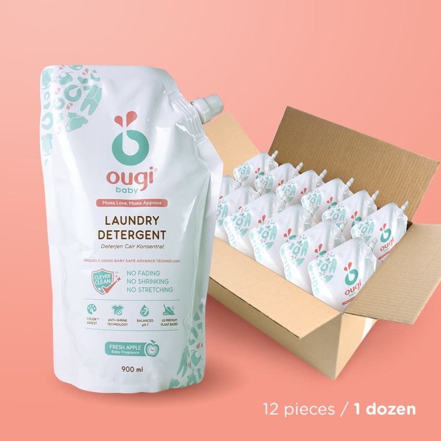 Jual Paket Hemat Ougi Detergen Liquid Refill 900ml Ougi Baby Laundry ...