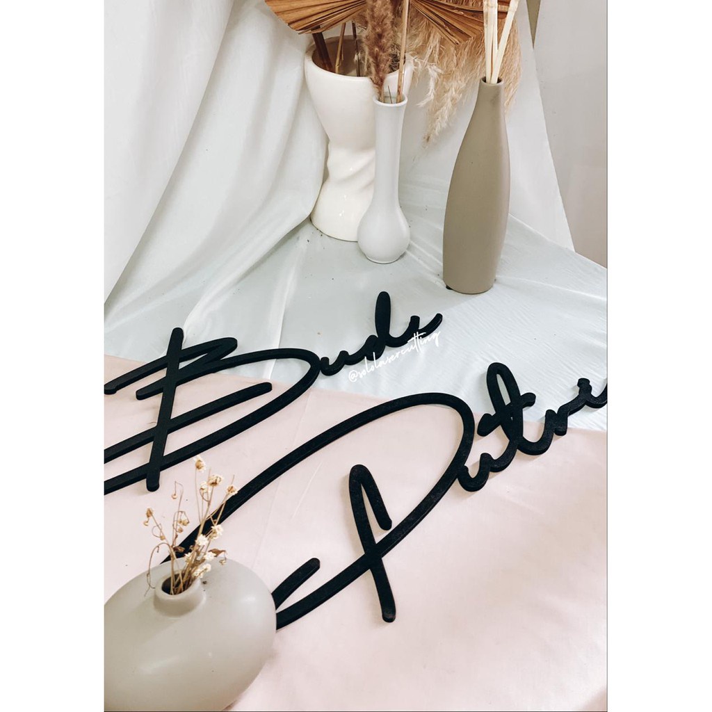 Jual READY HARGA PER HURUF huruf tinggi kayu 20 - 35 cm/ nama lamaran ...