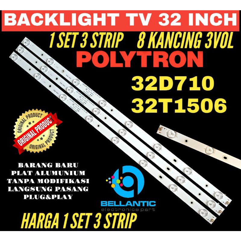 Jual BACKLIGHT TV LED 32 INCH POLYTRON 32T1506-32D710 BACKLIGHT 32 INCH ...