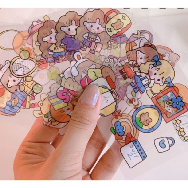 Jual EBS-56 STICKER STIKER CUTE GIRL MOMO ANNE UNTUK HIAS READY ...
