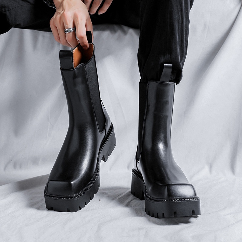 Jual Chelsea Boots Pria Pipa Asap Sepatu Tinggi Dr. Martens Sepatu Boot ...