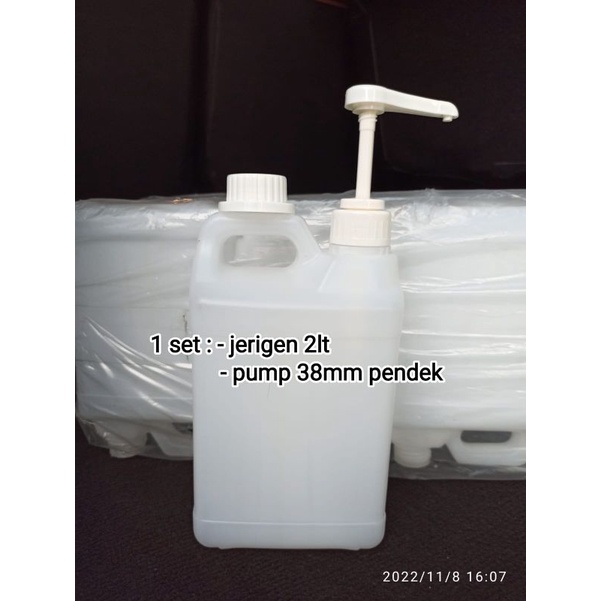 Jual satu set (jerigen 2lt dan pump 38mm) | Shopee Indonesia