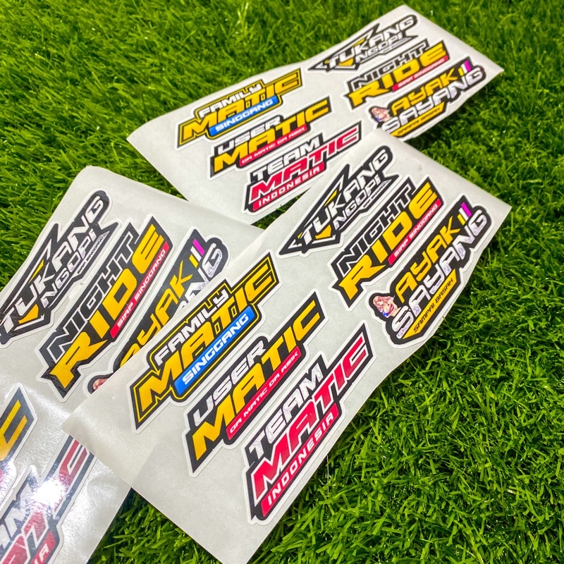 Jual Stiker Pack Matic Isi 6pcs + Cut + Laminasi | Shopee Indonesia