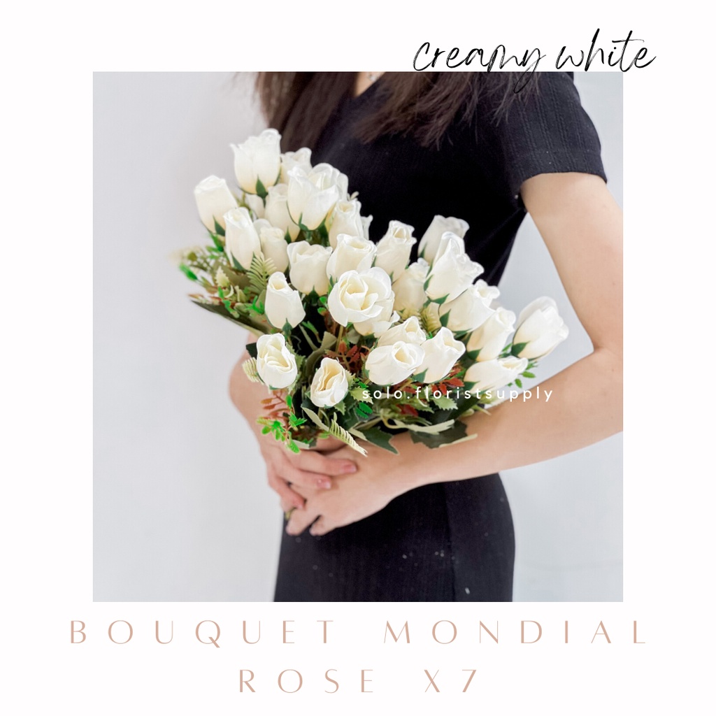 Jual BOUQUET MONDIAL ROSE X7 Bunga Mawar Rose Paris Kombinasi (satuan) Bunga Artificial / Bunga ...