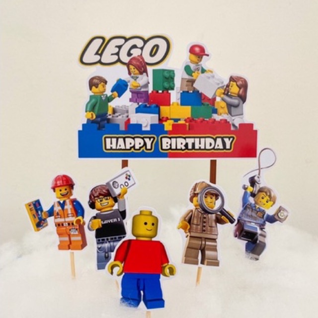 Jual TOPPER LEGO / CAKE TOPPER LEGO / TOPPER KUE LEGO / HIASAN KUE LEGO ...