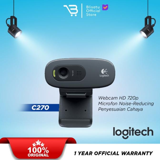 Jual Webcame Logitech C270 Hd Original Garansi 1 Tahun | Shopee Indonesia