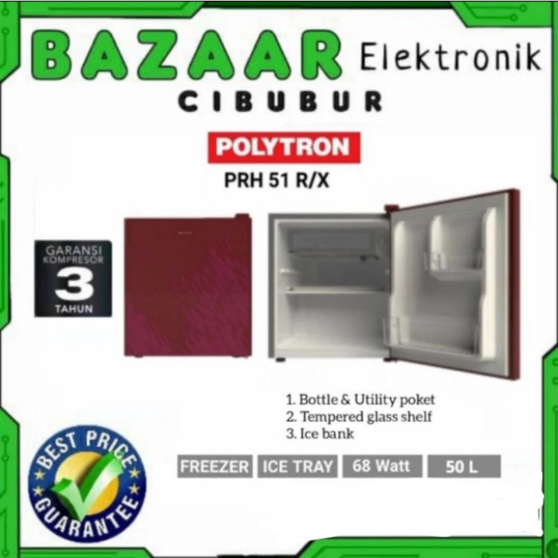 Jual POLYTRON KULKAS MINI / PORTABLE REFRIGERATOR PRH 51 R/X / PRH51 ...