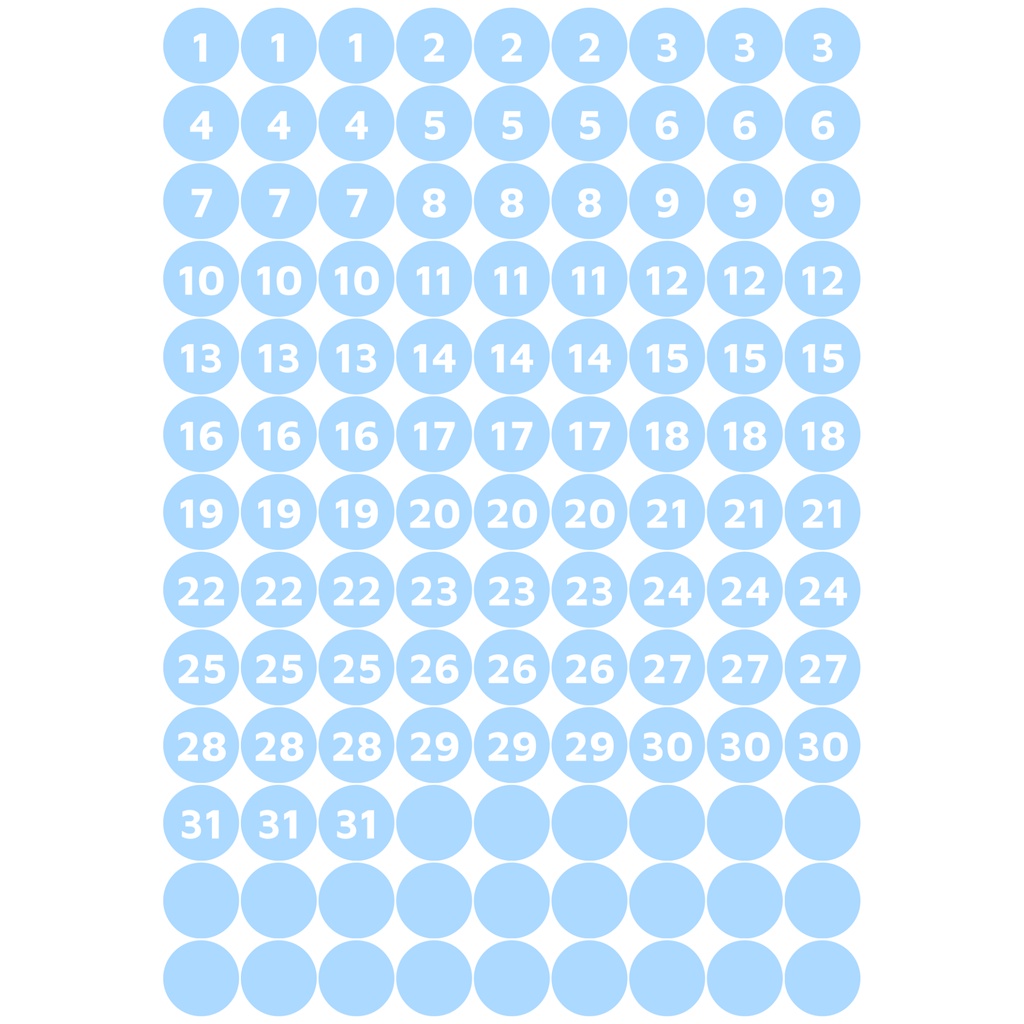 Jual STIKER ANGKA / STICKER NUMBER / STICKER DATE JOURNAL DECORATION ...