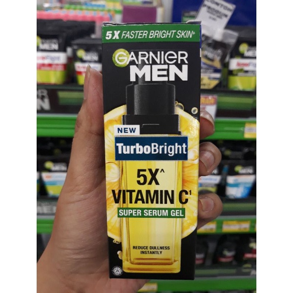 Jual garnier men turbo bright 5x vitaminC super serum gel 30ml | Shopee Indonesia